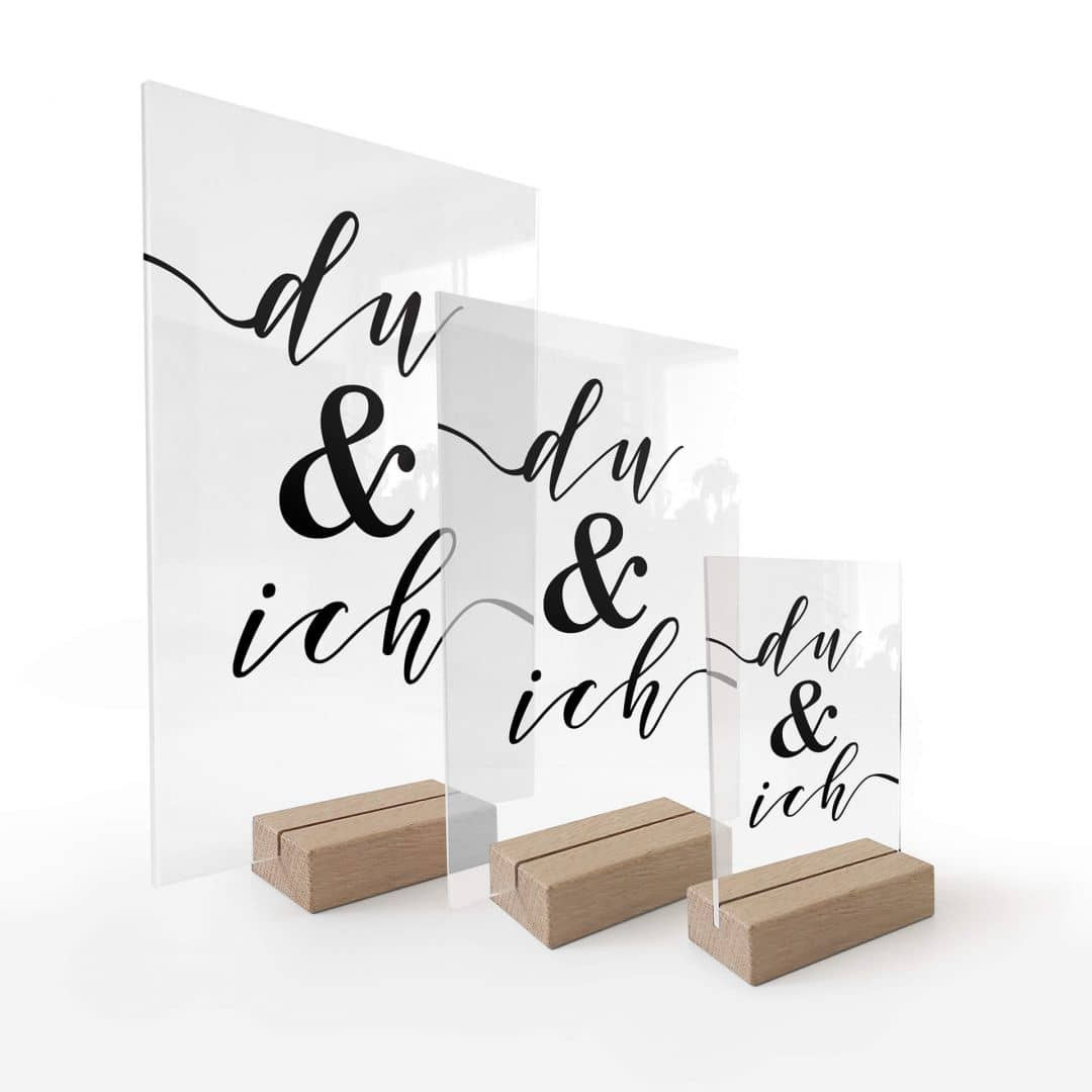 Tischaufsteller Du und ich - trenddeko.ch
