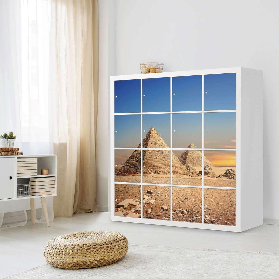 Möbelfolie IKEA Kallax Regal 16 Türen - Pyramids