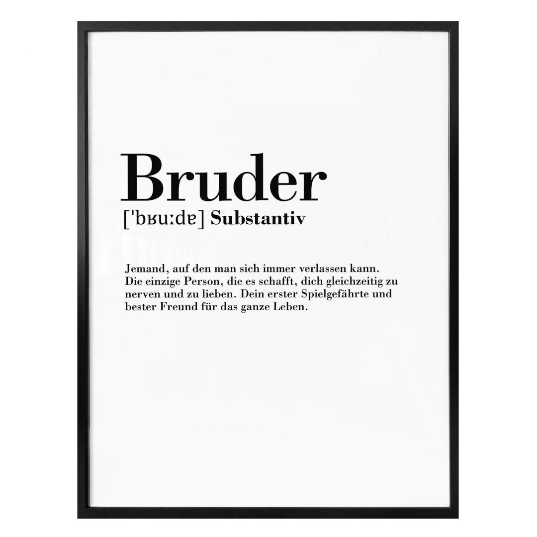 Poster Grammatik - Bruder - trenddeko.ch