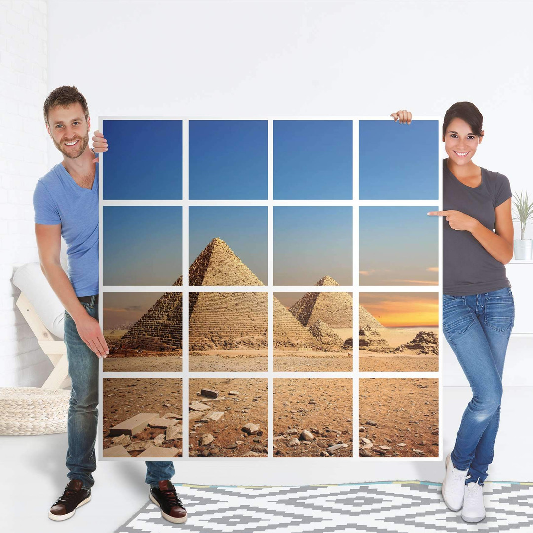 Möbelfolie IKEA Kallax Regal 16 Türen - Pyramids