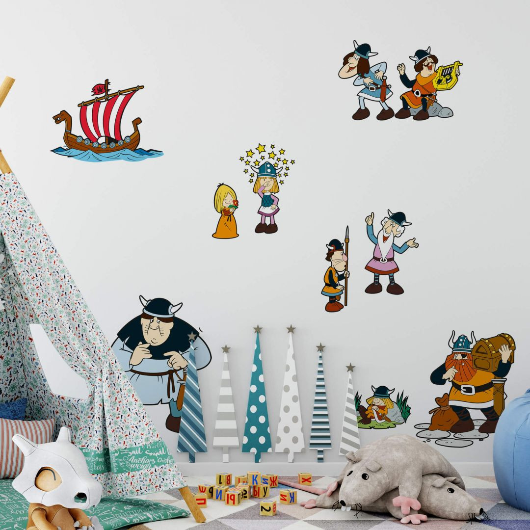 Wandtattoo Wickie Wikinger Set - trenddeko.ch