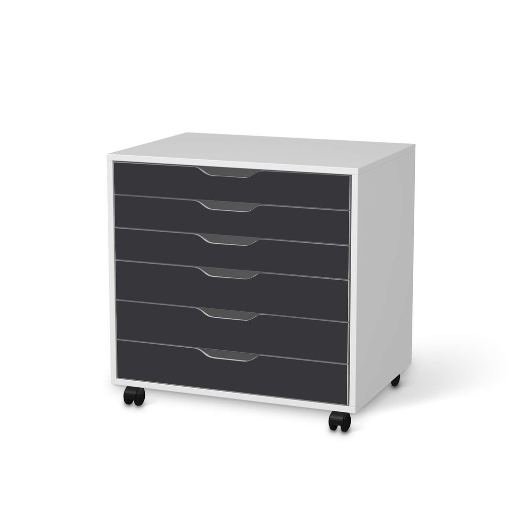 Möbelfolie IKEA Alex Rollcontainer 6 Schubladen - Grau Dark
