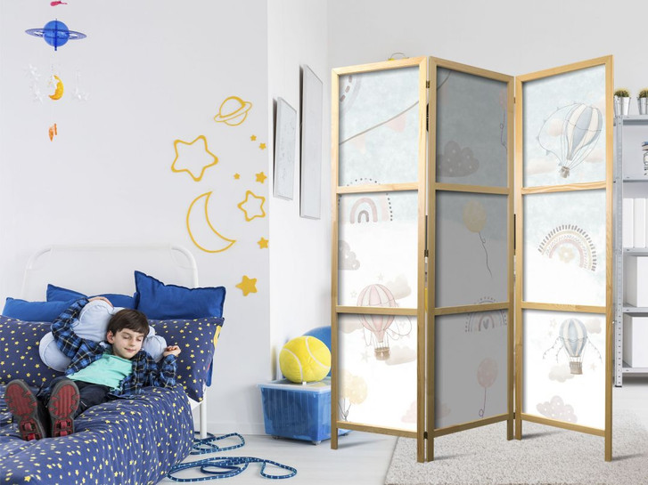 Japanischer Paravent, Raumteiler freistehend, Trennwand - Balloons in ...