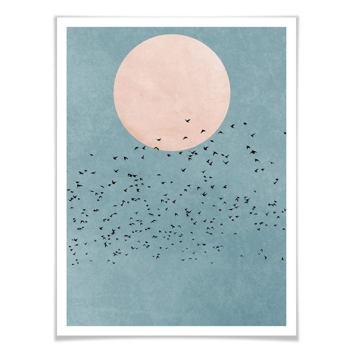 Poster-Set mit Bilderrahmen Kubistika - Monde (3er Set)