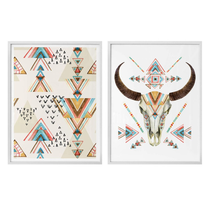Poster-Set mit Bilderrahmen Boho (2er Set) - trenddeko.ch