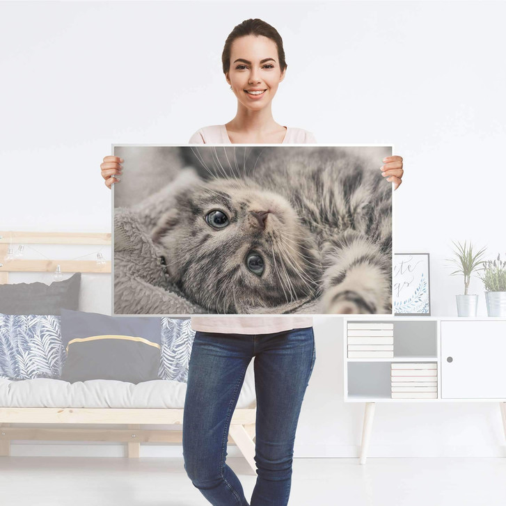 Möbelfolie IKEA Malm Kommode 3 Schubladen oben - Kitty the Cat