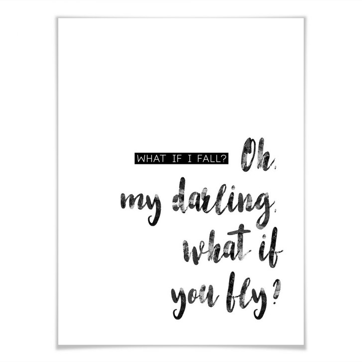 Poster What if I fall - trenddeko.ch