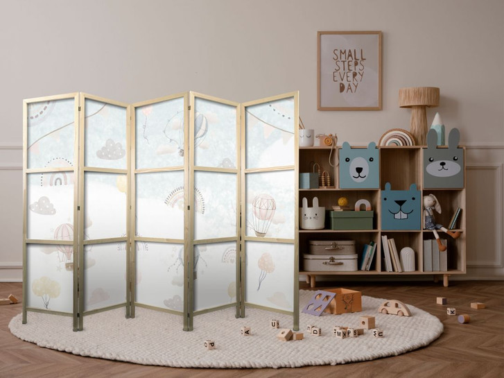 Japanischer Paravent, Raumteiler freistehend, Trennwand - Balloons in ...