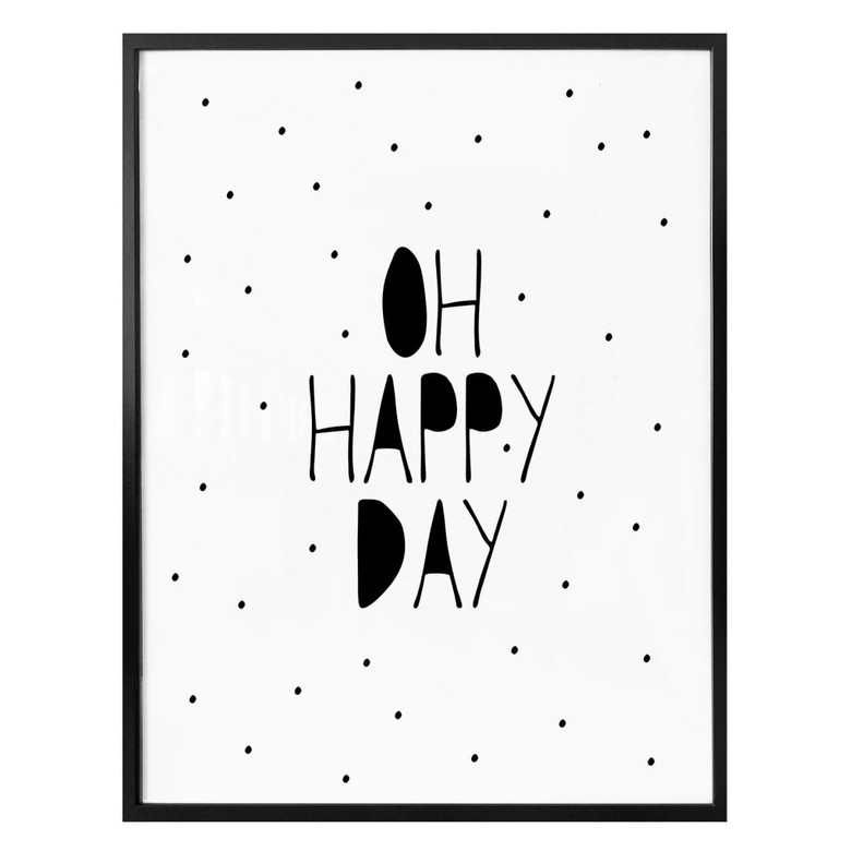Poster Oh happy day - trenddeko.ch