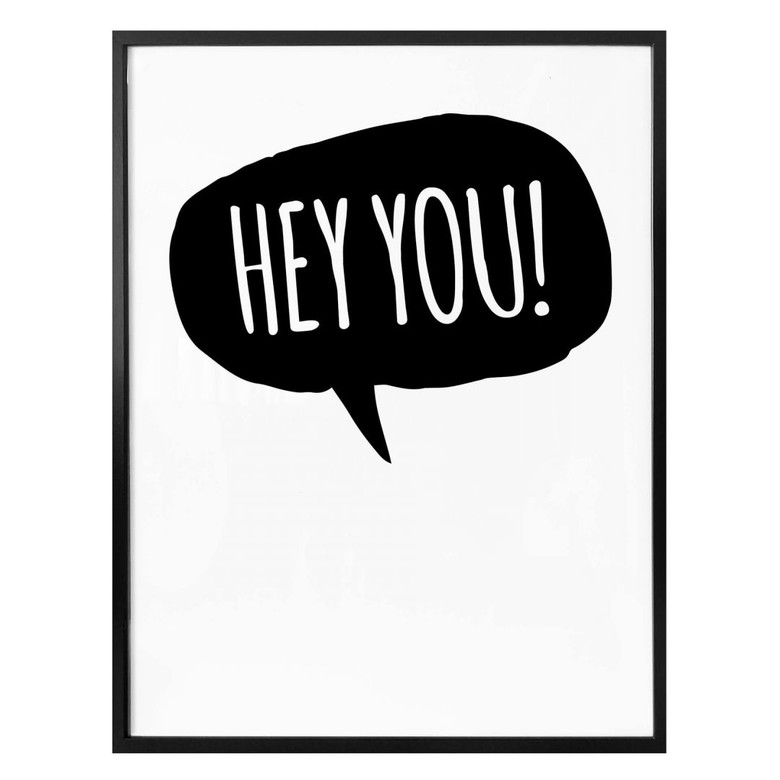 Poster Hey you! - trenddeko.ch