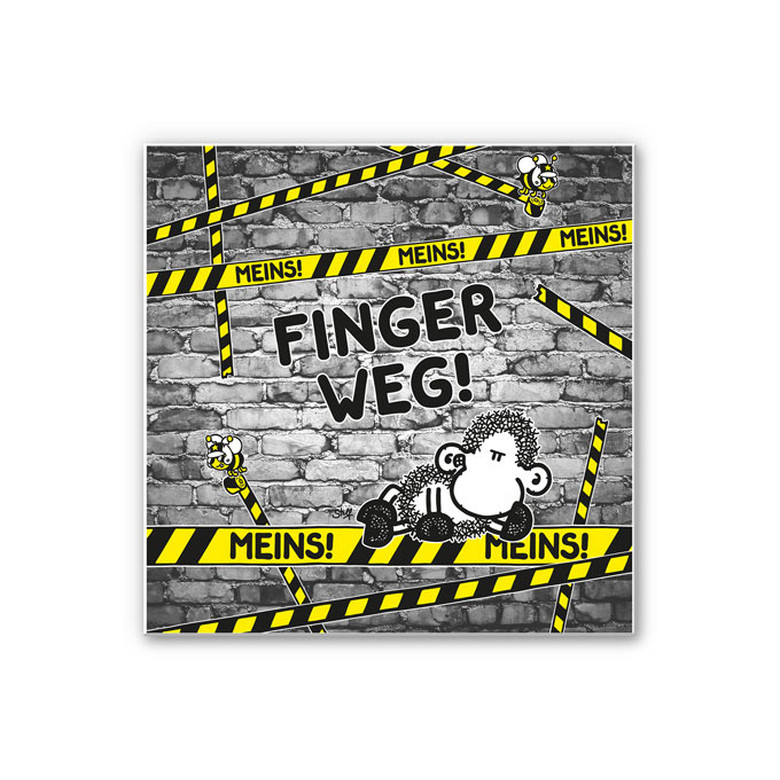 Wandbild sheepworld Finger weg! Meins! - trenddeko.ch