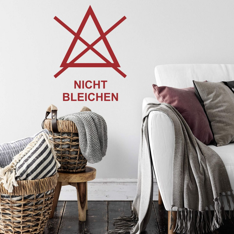 Wandtattoo Wäschezeichen Nicht Bleichen - trenddeko.ch