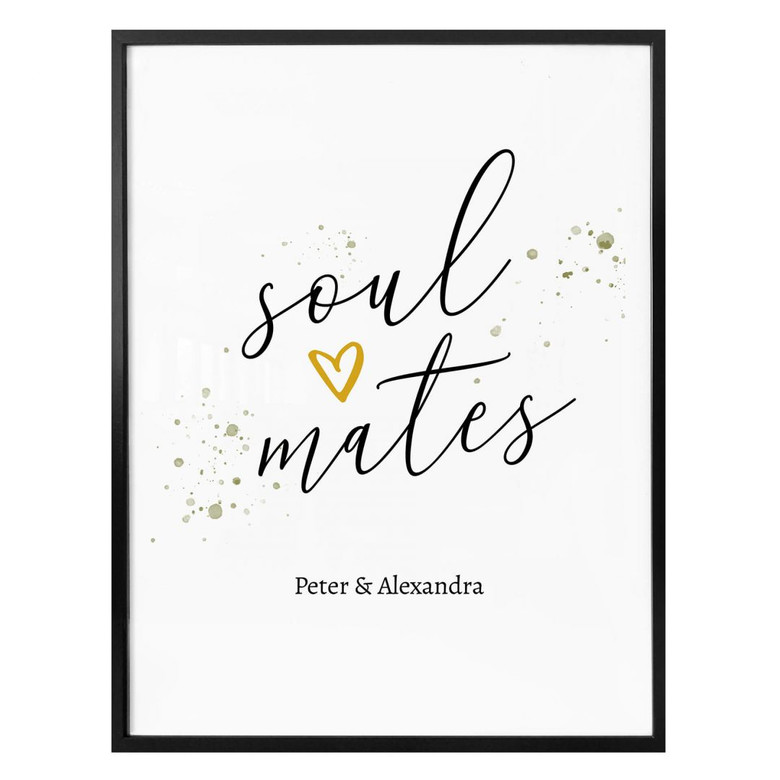 Personalisiertes Poster Soulmates - trenddeko.ch